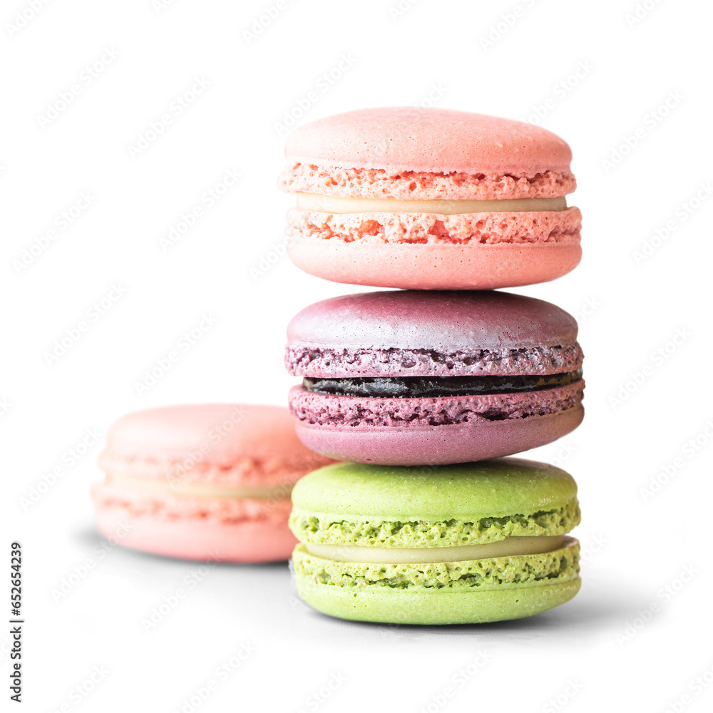 Four macaroons with transparent background and shadow Stock Photo ...