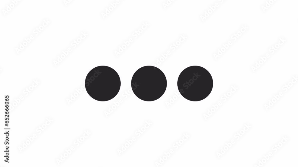 Three dots swapping places black and white loading animation. Ellipsis ... Three dots swapping places black and white loading animation. Ellipsis ...