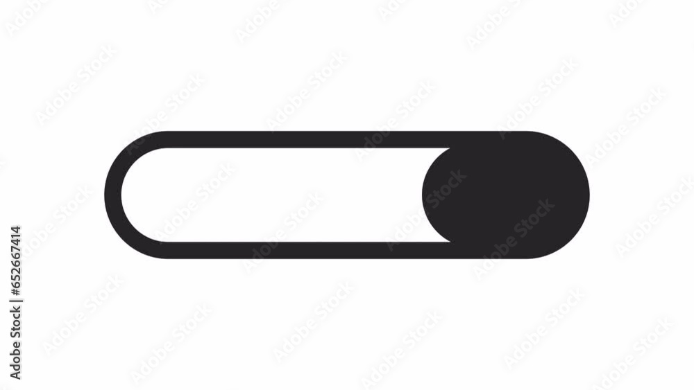Moving bubbles in rounded rectangle black and white loading animation ...