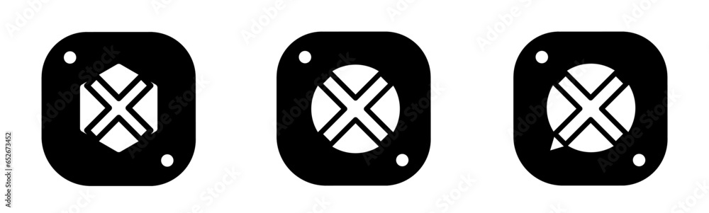 X mark icon in flat. A x mark icon design. Stock vector. Stock Vector ...