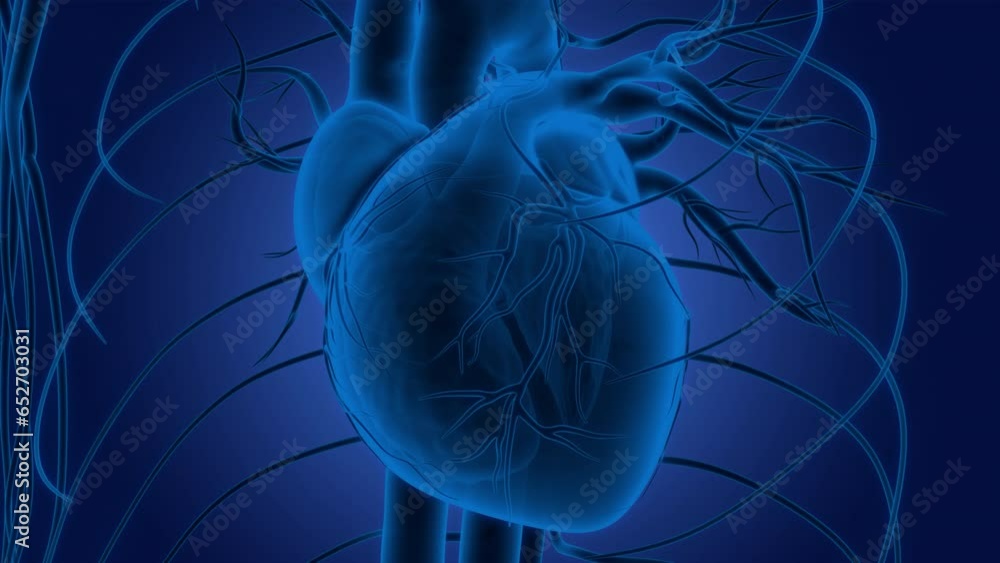 Vidéo Stock Human Circulatory System Heart Beat Anatomy Animation ...