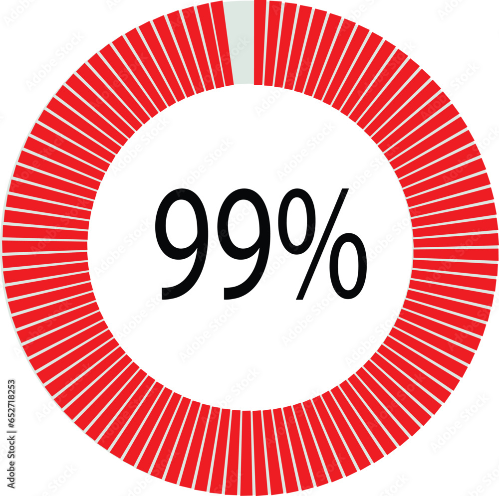 99% Loading. Circle percentage diagrams 99% ready to use for web design ...