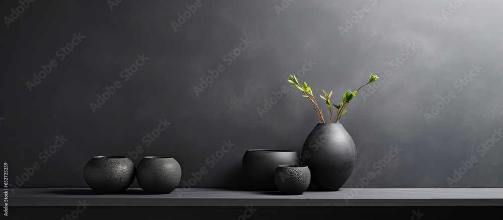 Minimal dark countertop mockup design with Black background with copy ...