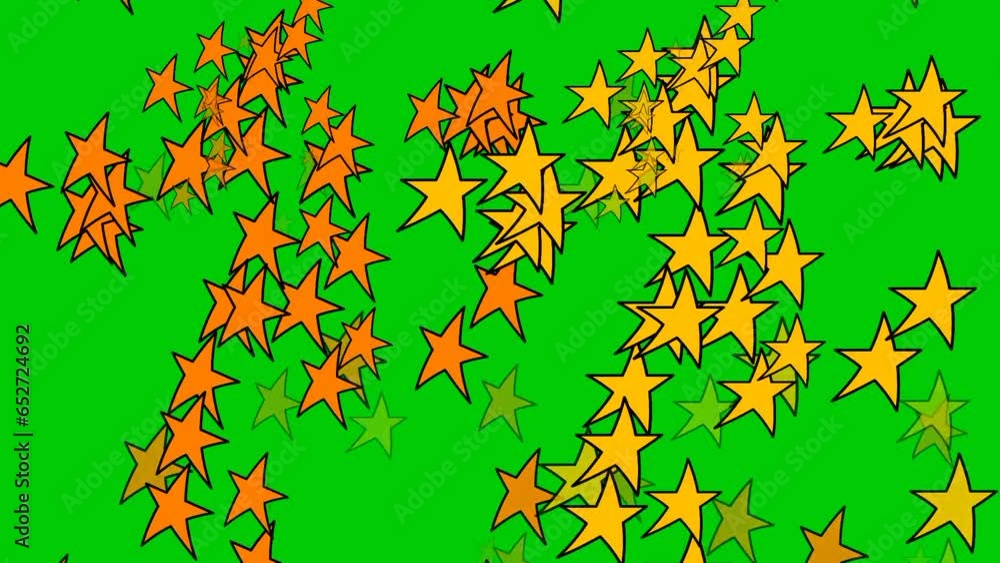 Stars cartoon style explosion effect motion graphics with green screen ...