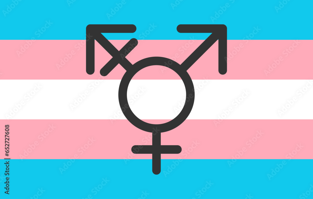 Transgender pride symbol and flag. LGBT community. Against ...