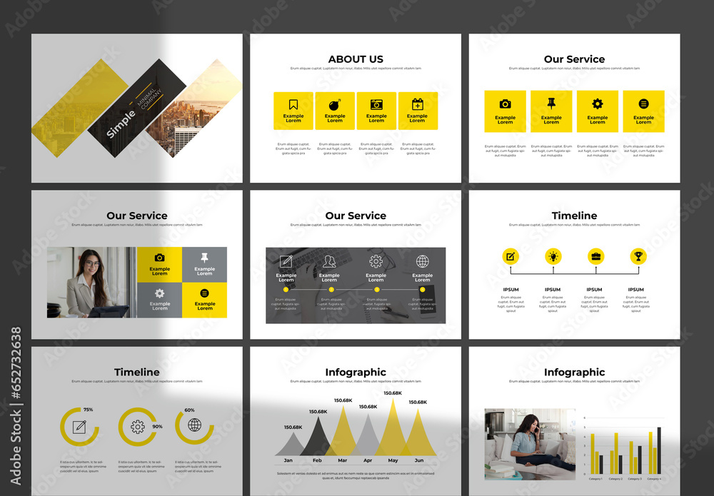 Minimal Square Brochure Layout Stock Template | Adobe Stock