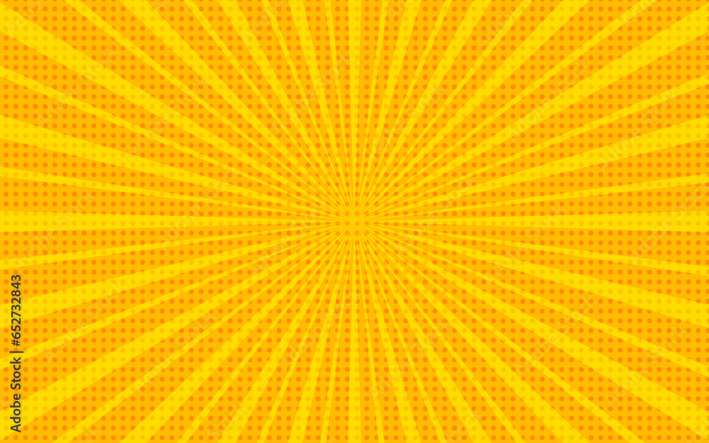 Free vector abstract yellow comic zoom, vector flat bright comic style background, Vector comics ...