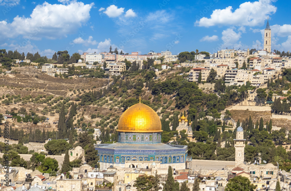 Jerusalem, Islamic shrine Dome of Rock located in the Old City on ...