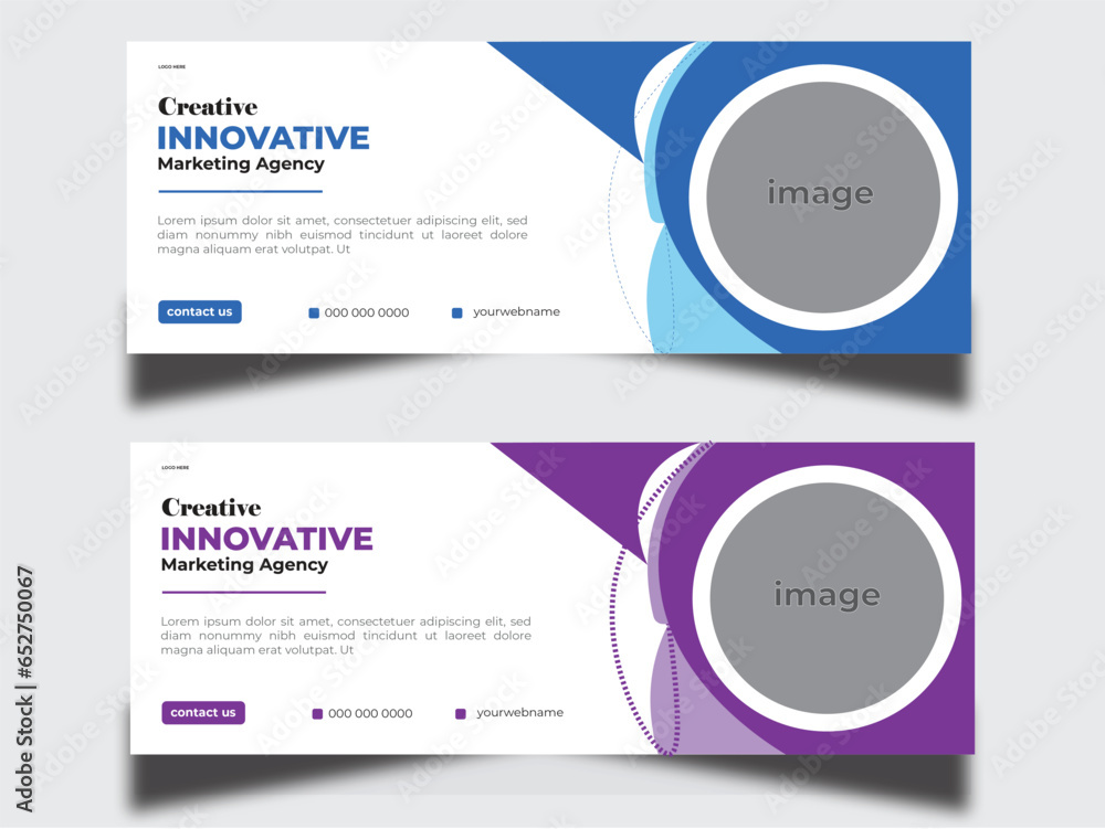 Corporate Email signature template, personal social media cover, Email ...