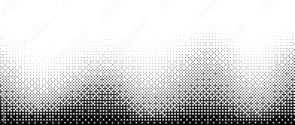 Vetor de Pixelated bitmap wave gradient texture. Black and white dither ...