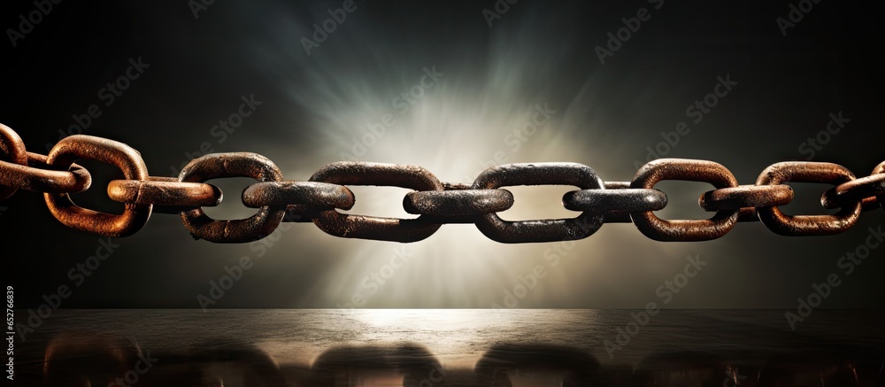 The idea of connection as a united group symbol with various ropes tied ...