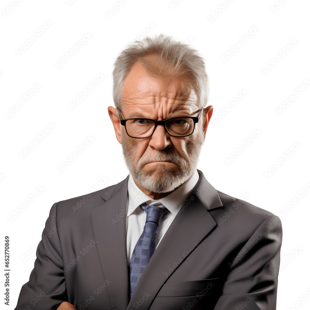 Angry politician on transparent background PNG. Angry person concept ...