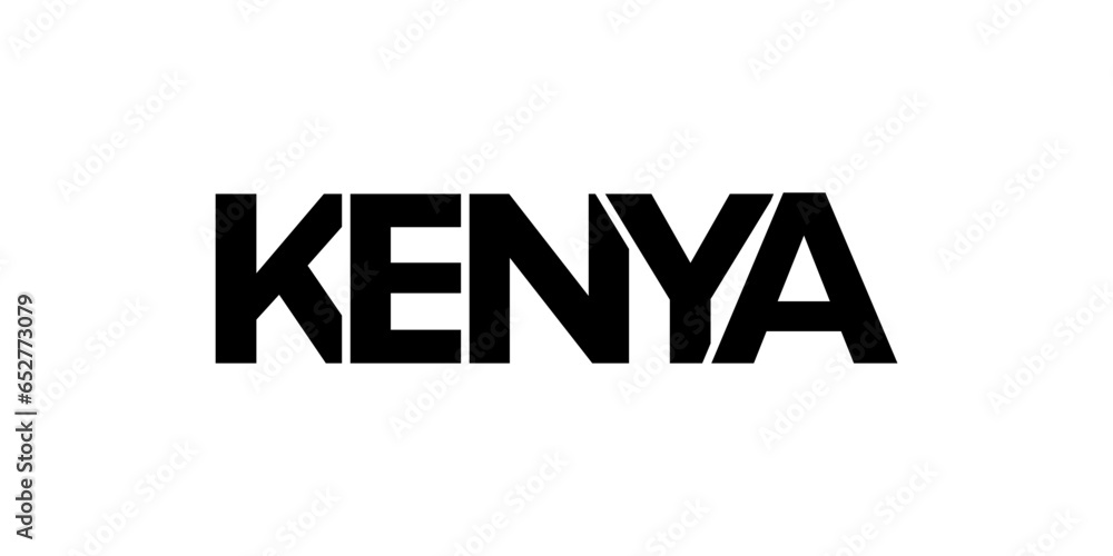 Kenya emblem. The design features a geometric style, vector ...