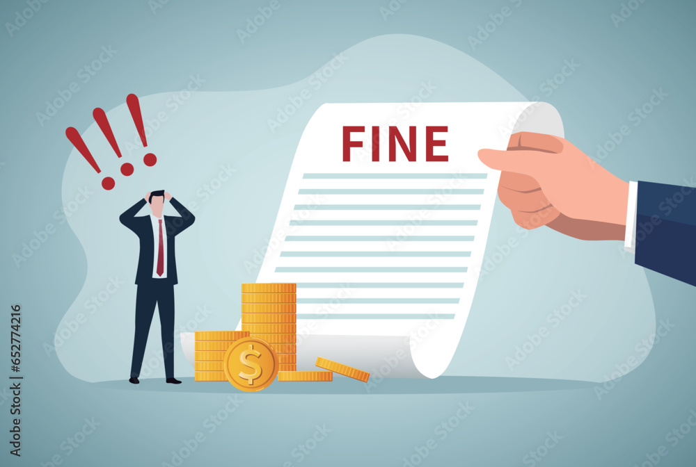 Penalty fine to pay for prohibited legal, charge and expense punishment ...