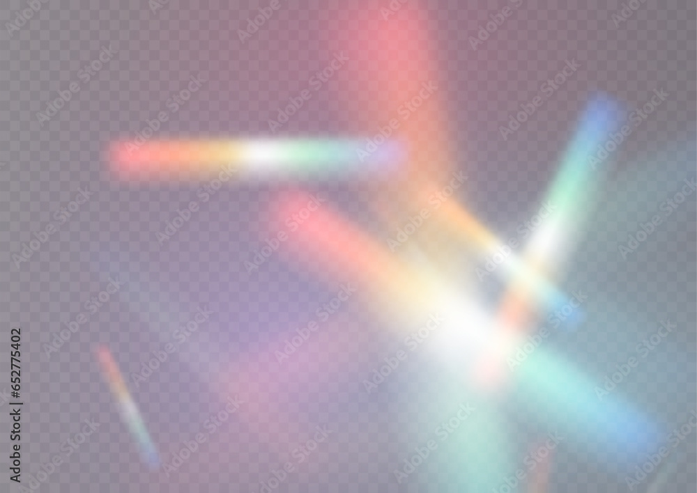 Crystal light glasses effect sparkle prism glare reflection effect ...