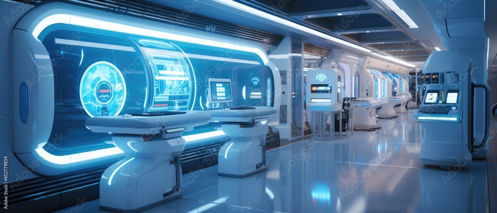 futuristic lab transforming hospital wards, the future of high tech ...