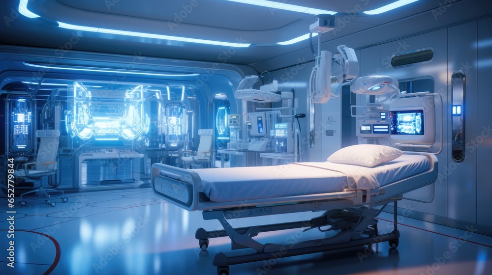 futuristic lab transforming hospital wards, the future of high tech ...