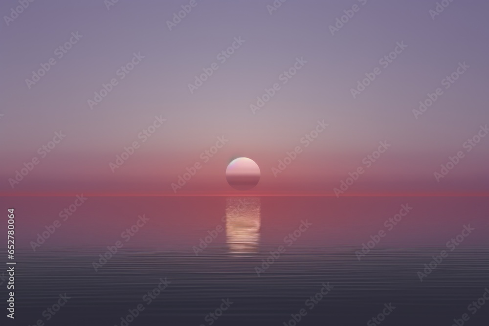 Gray and Purple Sunset Minimalism in a negative artistic space. Visual ...