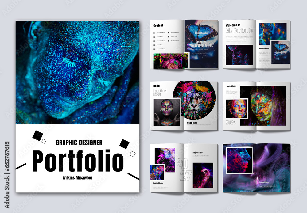Portfolio Magazine Layout Stock Template | Adobe Stock