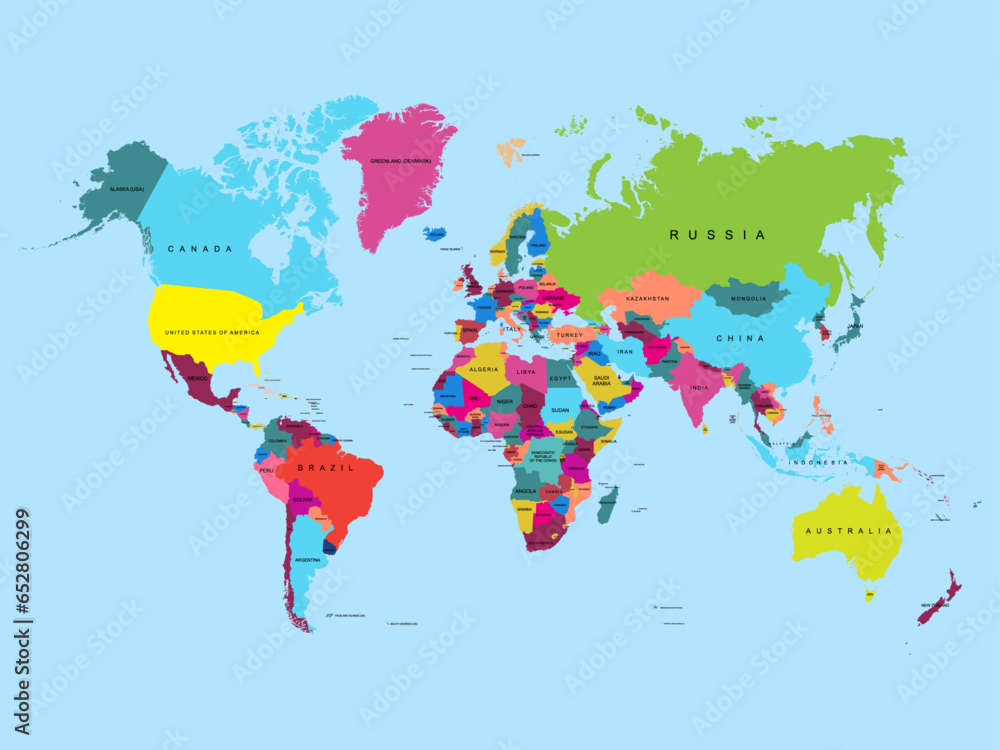 world countries map. world map. Stock Vector | Adobe Stock