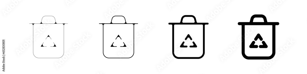 Pictogramme signe et symbole poubelle tri des déchets, ZAKLEFTY Foto ...
