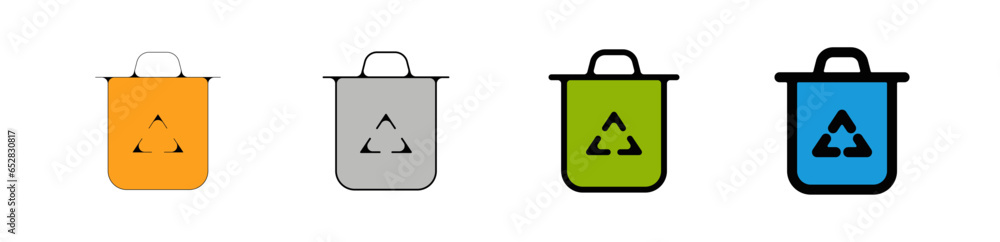 Pictogramme signe et symbole poubelle tri des déchets Stock Vector ...