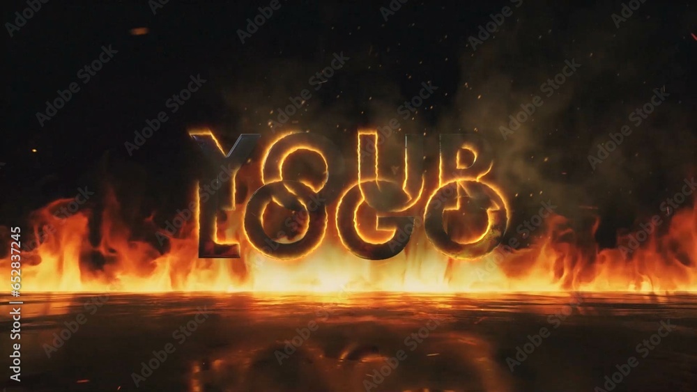 Fire & Metal Logo Stock Template | Adobe Stock