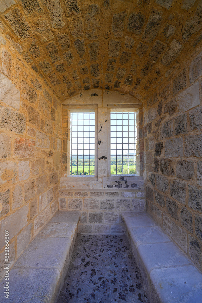Ruins of Château Gaillard, a French medieval castle overlooking the ...