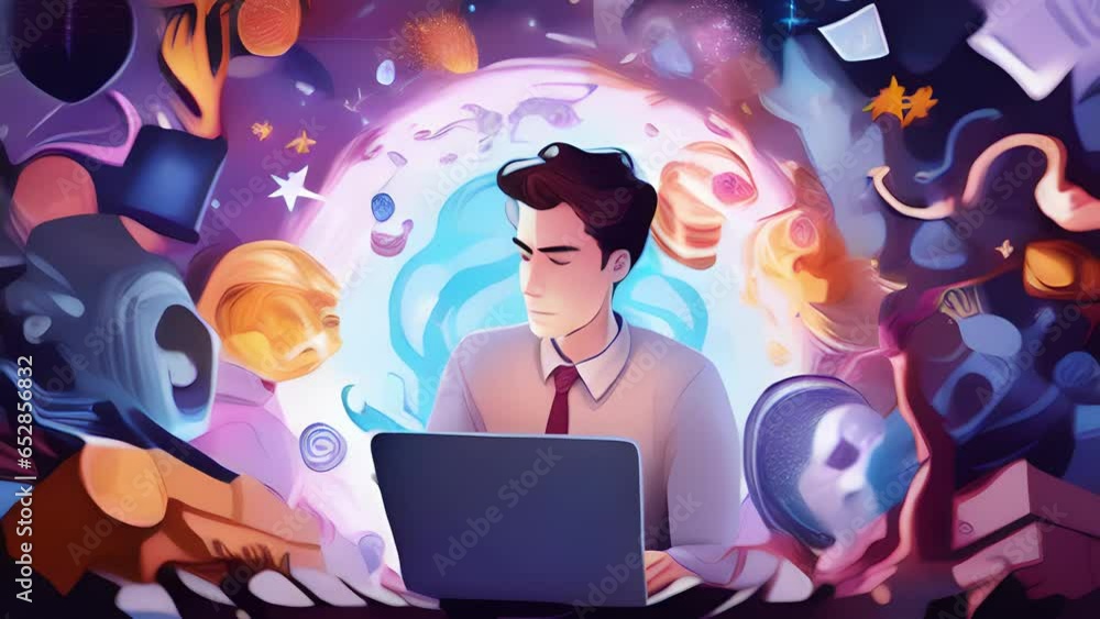 The cartoon character undergoes hypnosis and experiences vivid ...