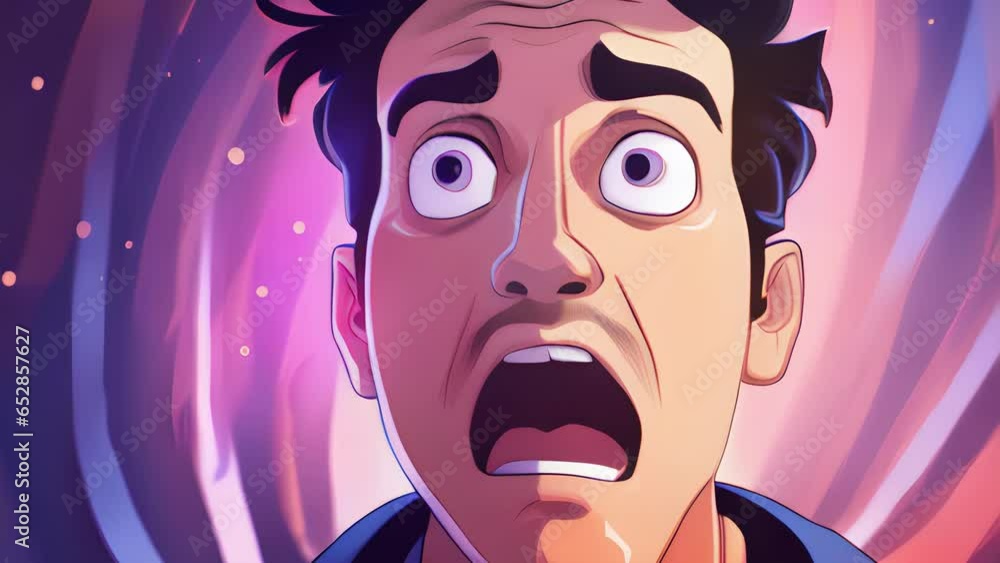 Vidéo Stock An animated character with phobias is shown experiencing a ...