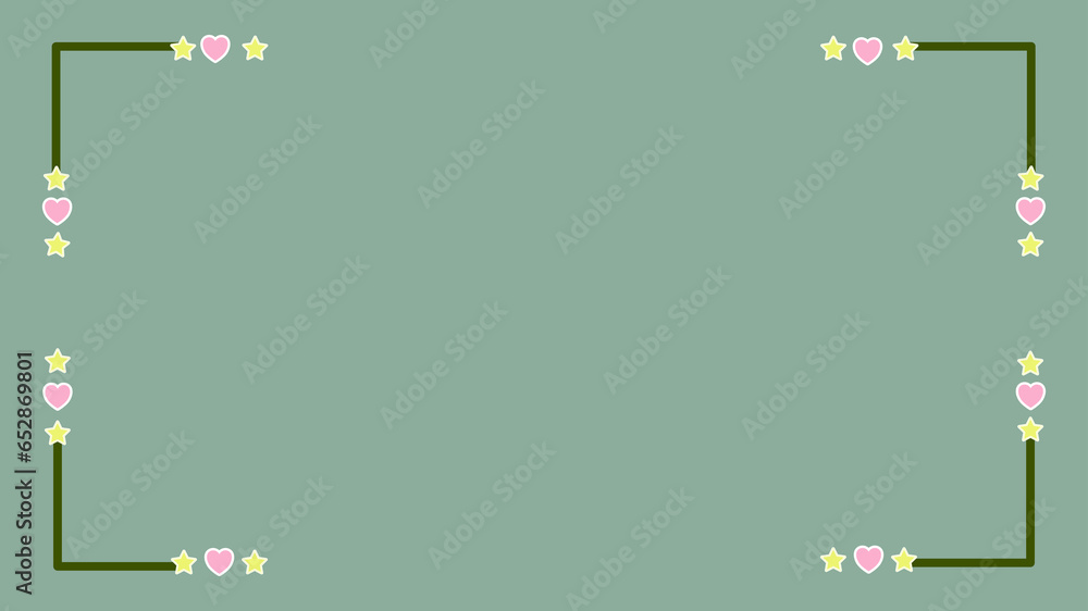 cute background with corner frame decoration Stock Illustration | Adobe ...