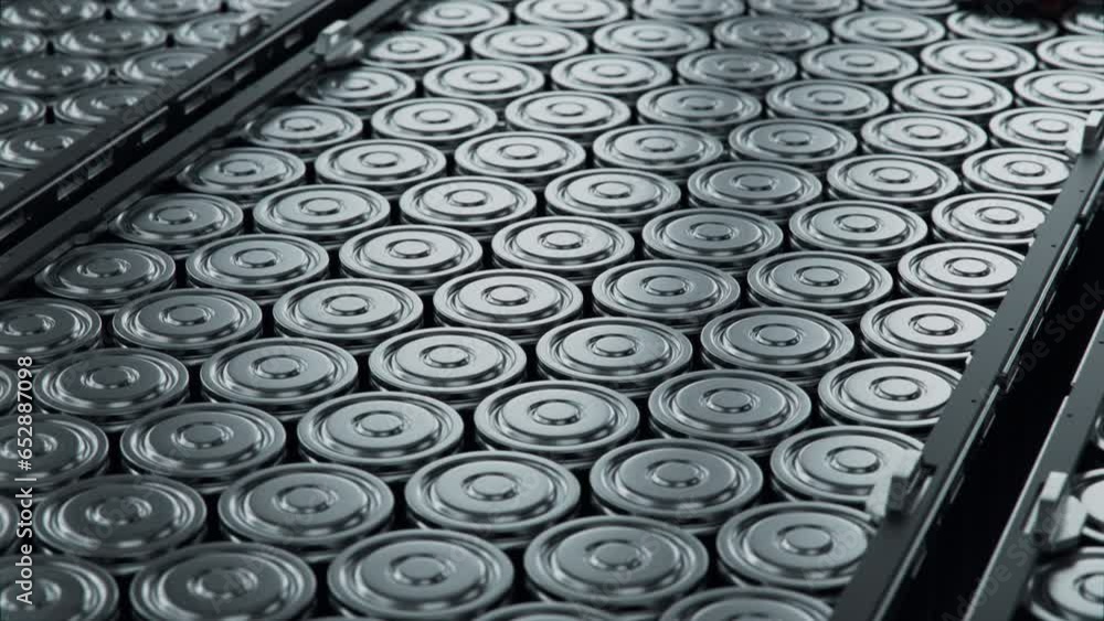 EV Battery Cylindrical Cells Stacked inside Modules. Lithium-ion High ...