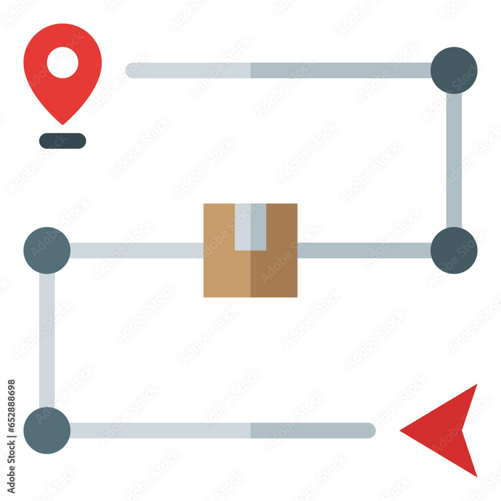 Tracking icon vector. Simple icon in flat style, suitable for graphic ...
