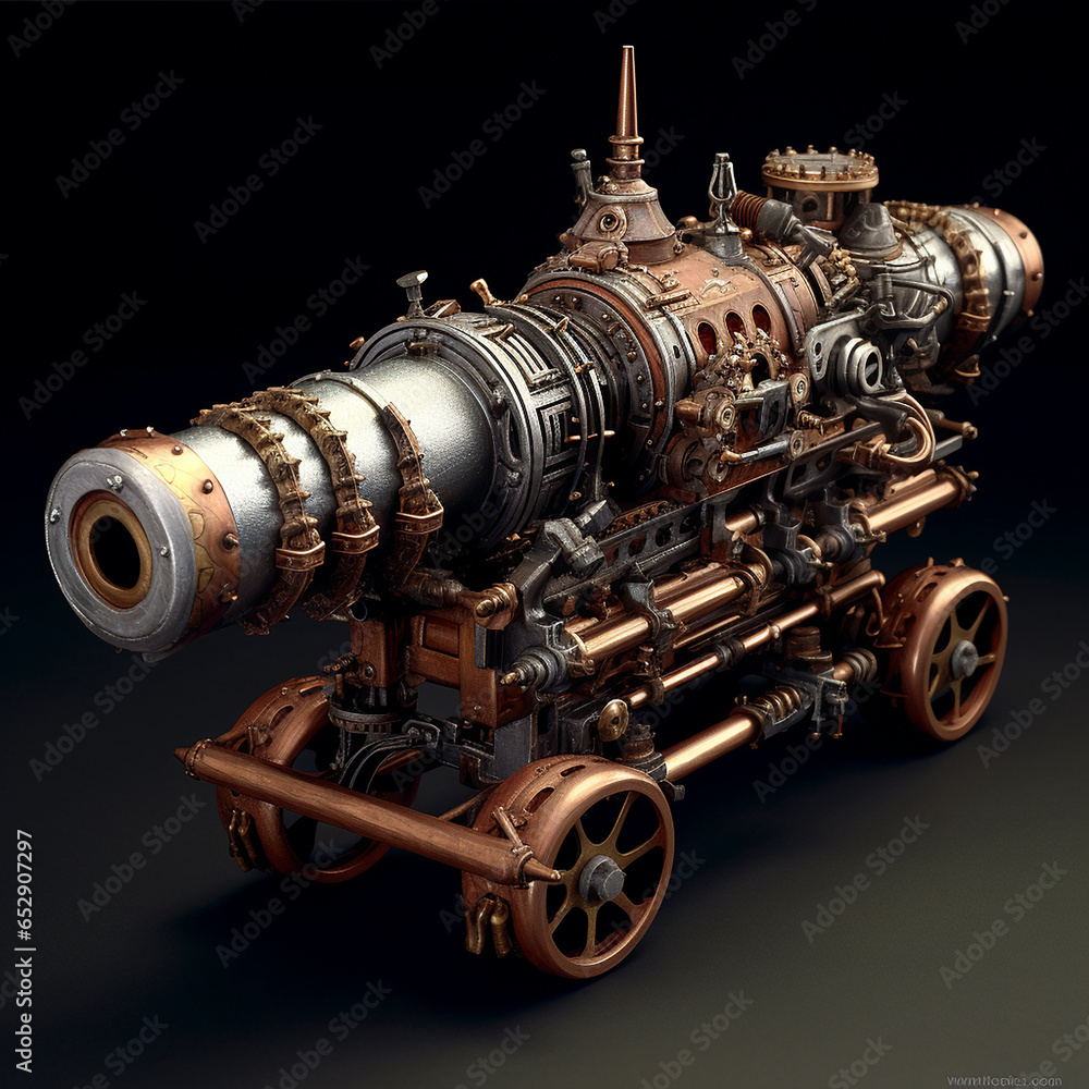 Gatling gun a multi-barreled rotating gun AI Generated Image Stock-Foto ...