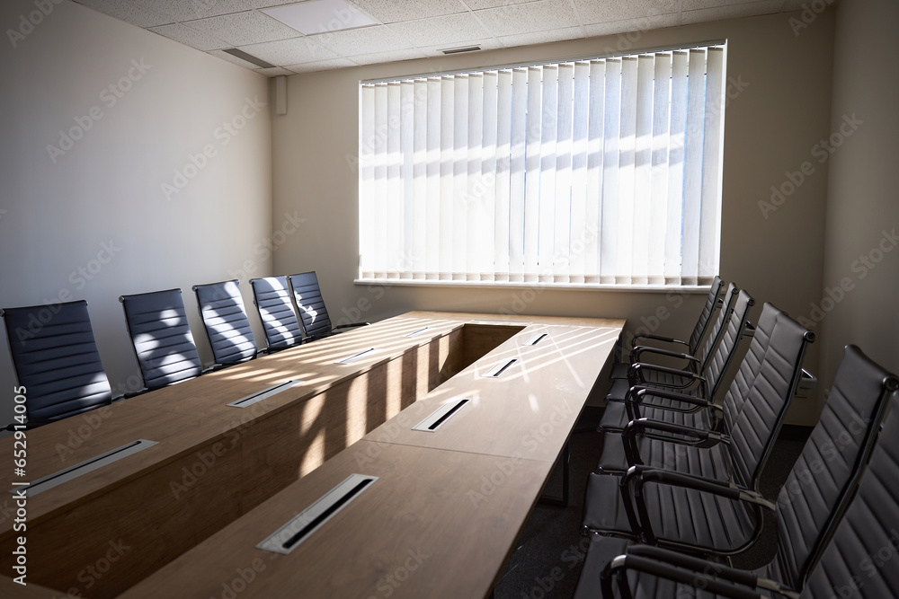 Conference Room with Scenic Window View Stock Photo | Adobe Stock