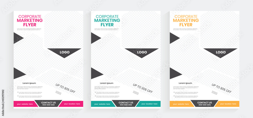 Corporate theme business best A4 flyer design, Creative design element ...