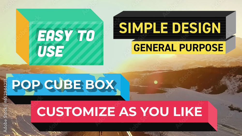 Pop Cube Box Lower Thirds Stock Template | Adobe Stock