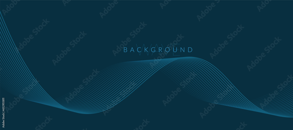 Abstract blue background with wavy lines. Lines vector illustration ...