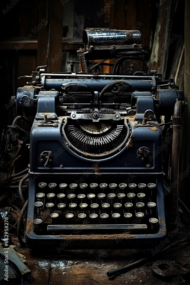Old typewriter , vintage industrial look, shabby, lost place ...