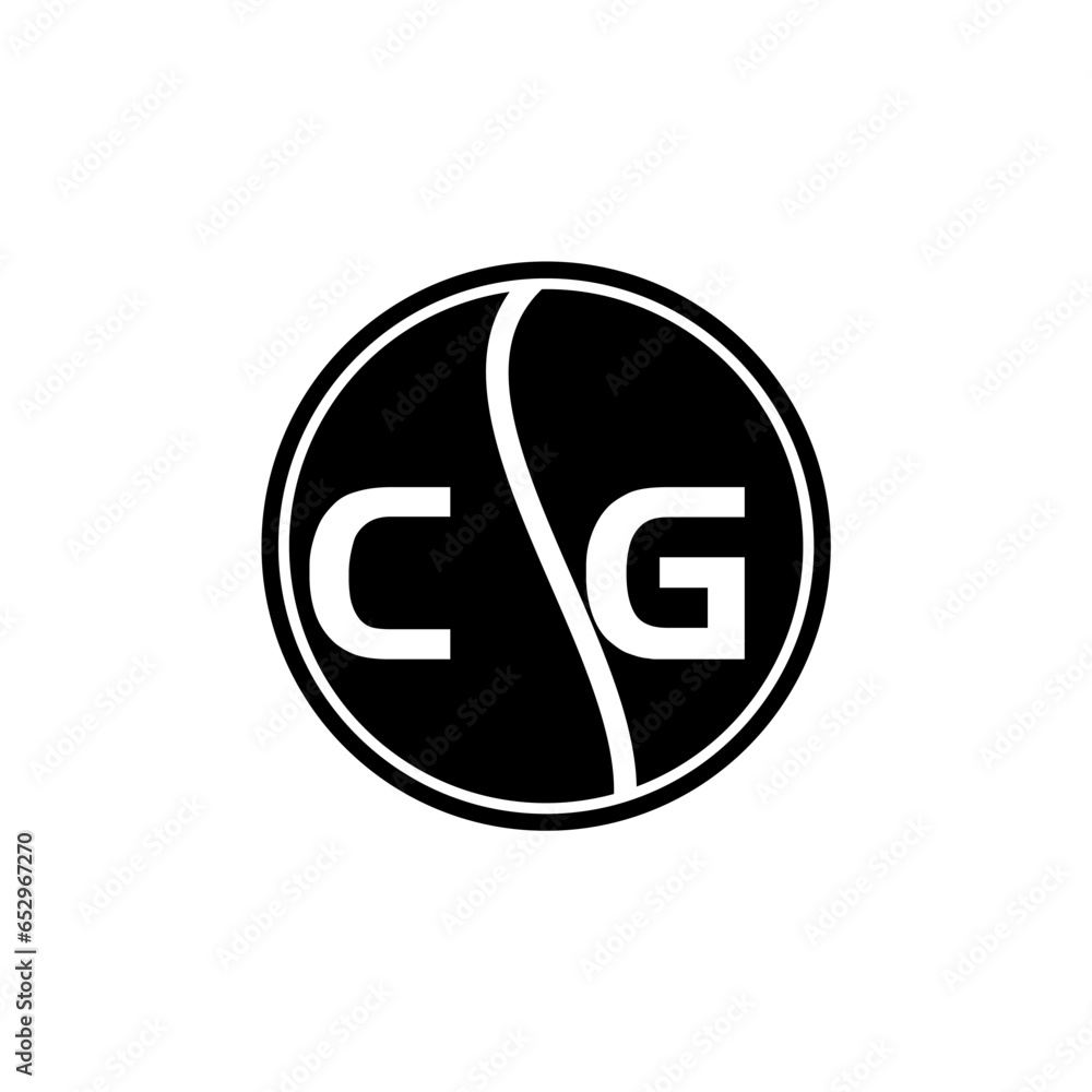 CG letter logo design on White background. CG creative initials letter ...