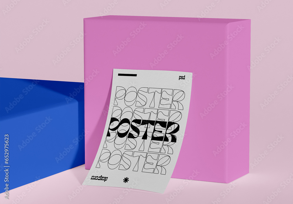 Standing Posters Mockup Stock Template | Adobe Stock