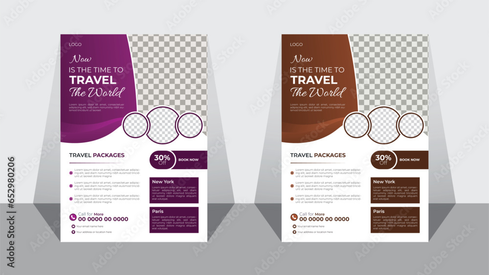 Travel poster or flyer Template brochure design layout space for Image ...