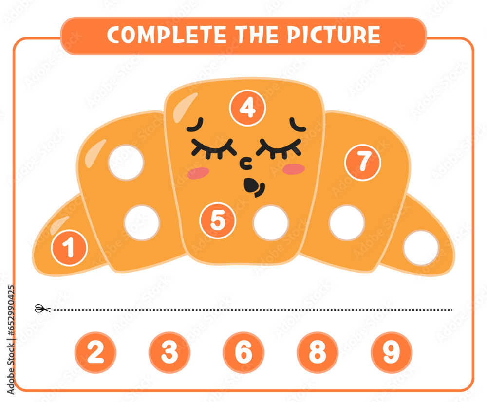 Educational game for kids, math activity worksheet. Fill in the missing ...