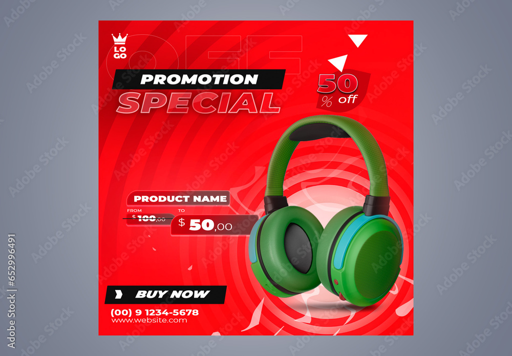 Ecommerce Product Post Template Mockup Social Media Stock Template ...