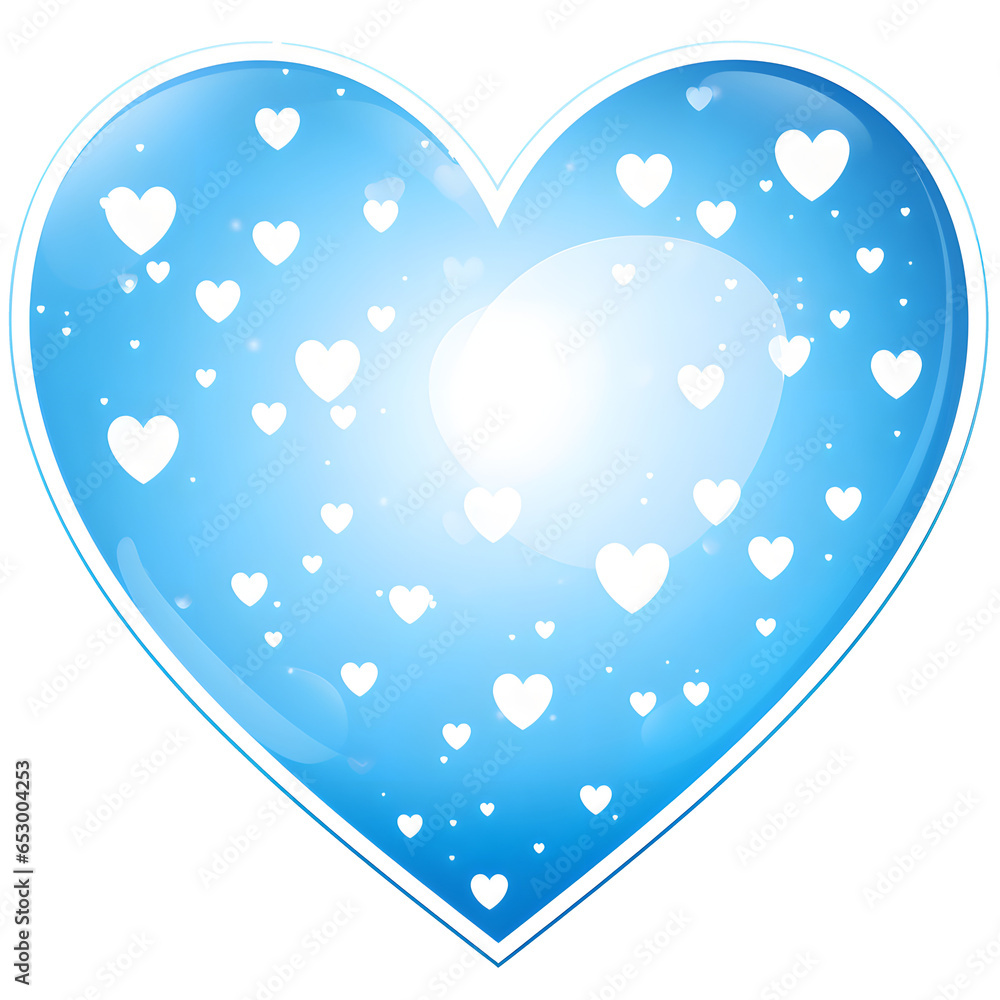 cartoon clipart of heart in the color Blue, transparent background ...