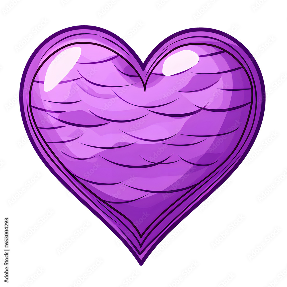 cartoon clipart of heart in the color Purple, transparent background ...
