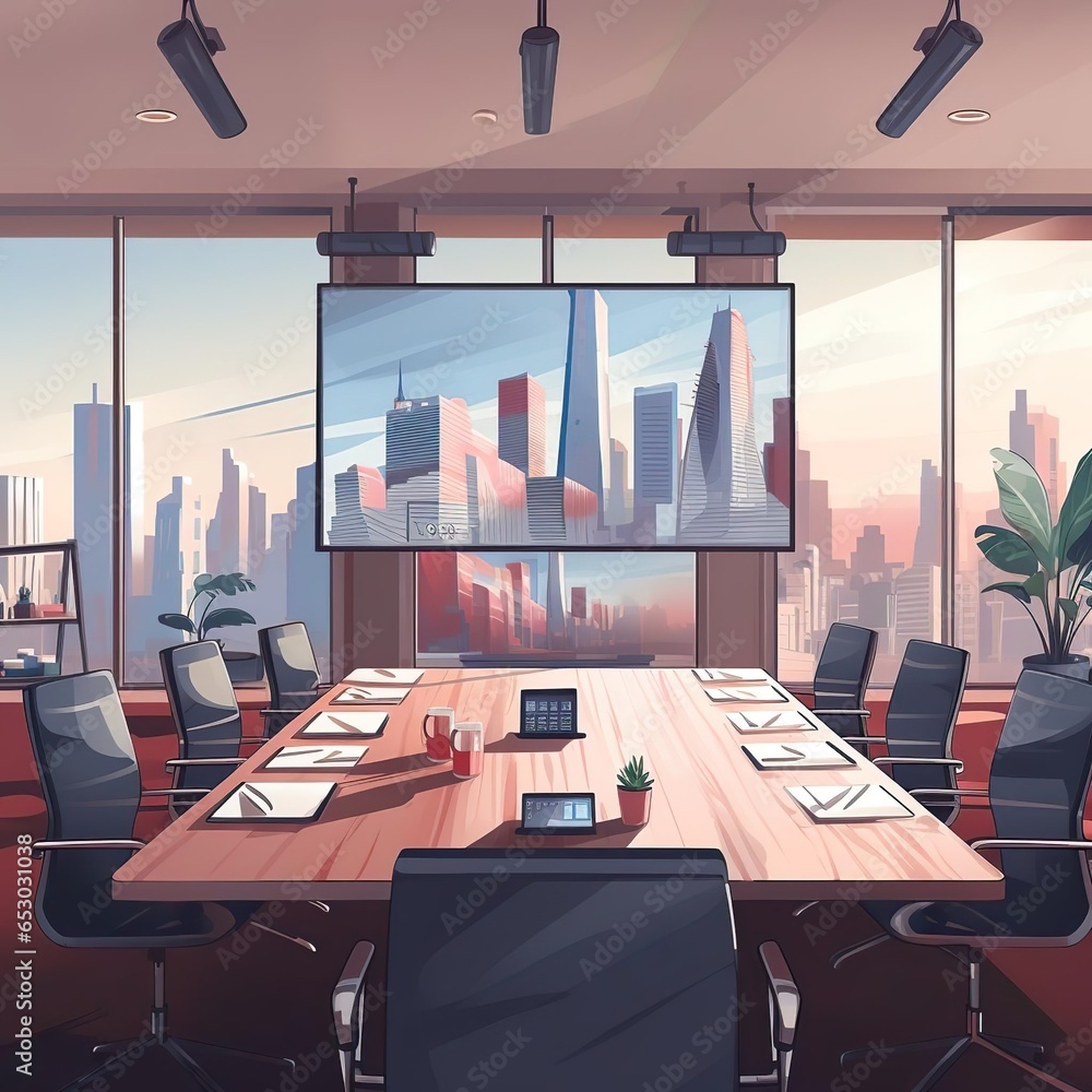 office interior web conference background for teams, webex, or zoom ...