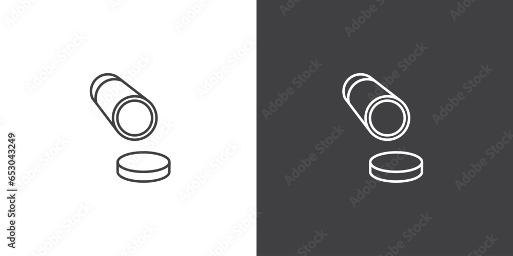 Dosing Drugs Vector Linear Icon. Pharmacological Medications Dosage ...