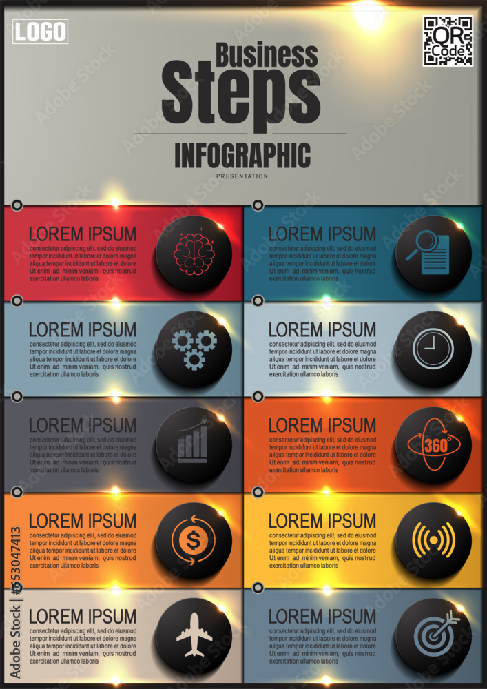 black infographic chart templates, background for presentations ...