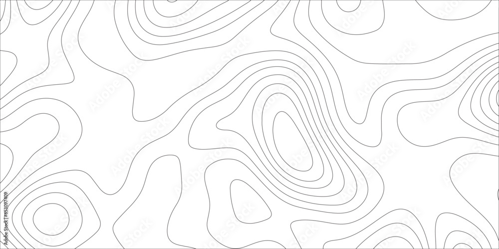 Ocean topographic line map with curvy wave isolines vector illustration ...